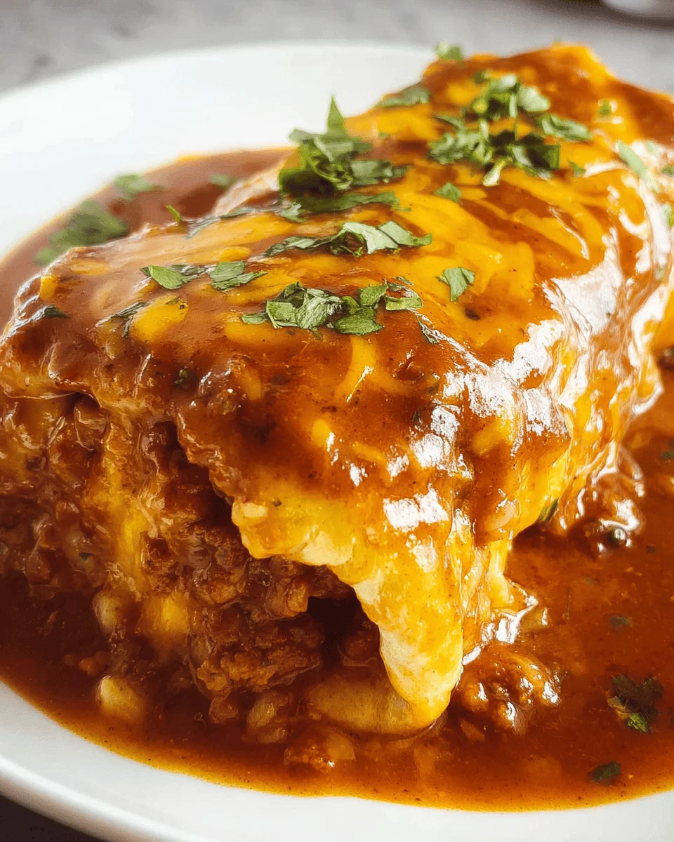 Ground Beef Wet Burrito
